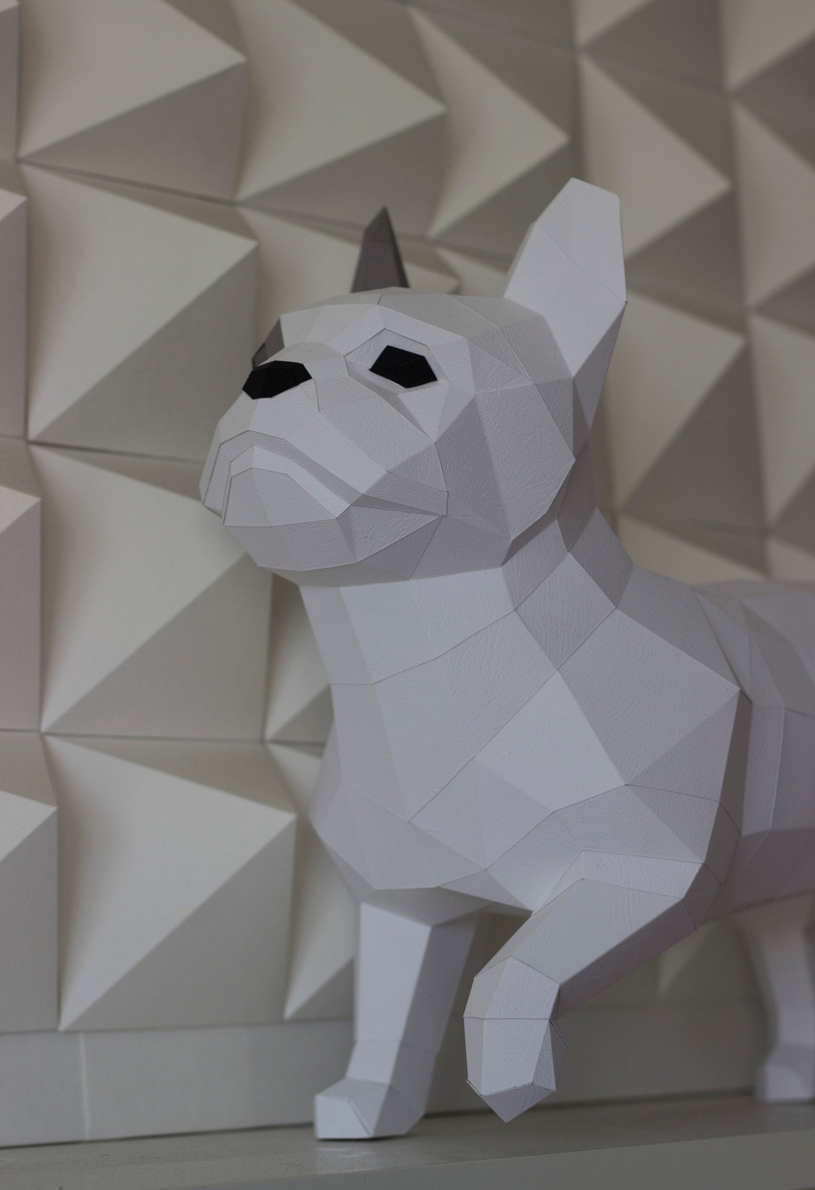 Papercraft 3d FRENCH BULLDOG PUPPY Low Poly Paper Sculpture - Etsy