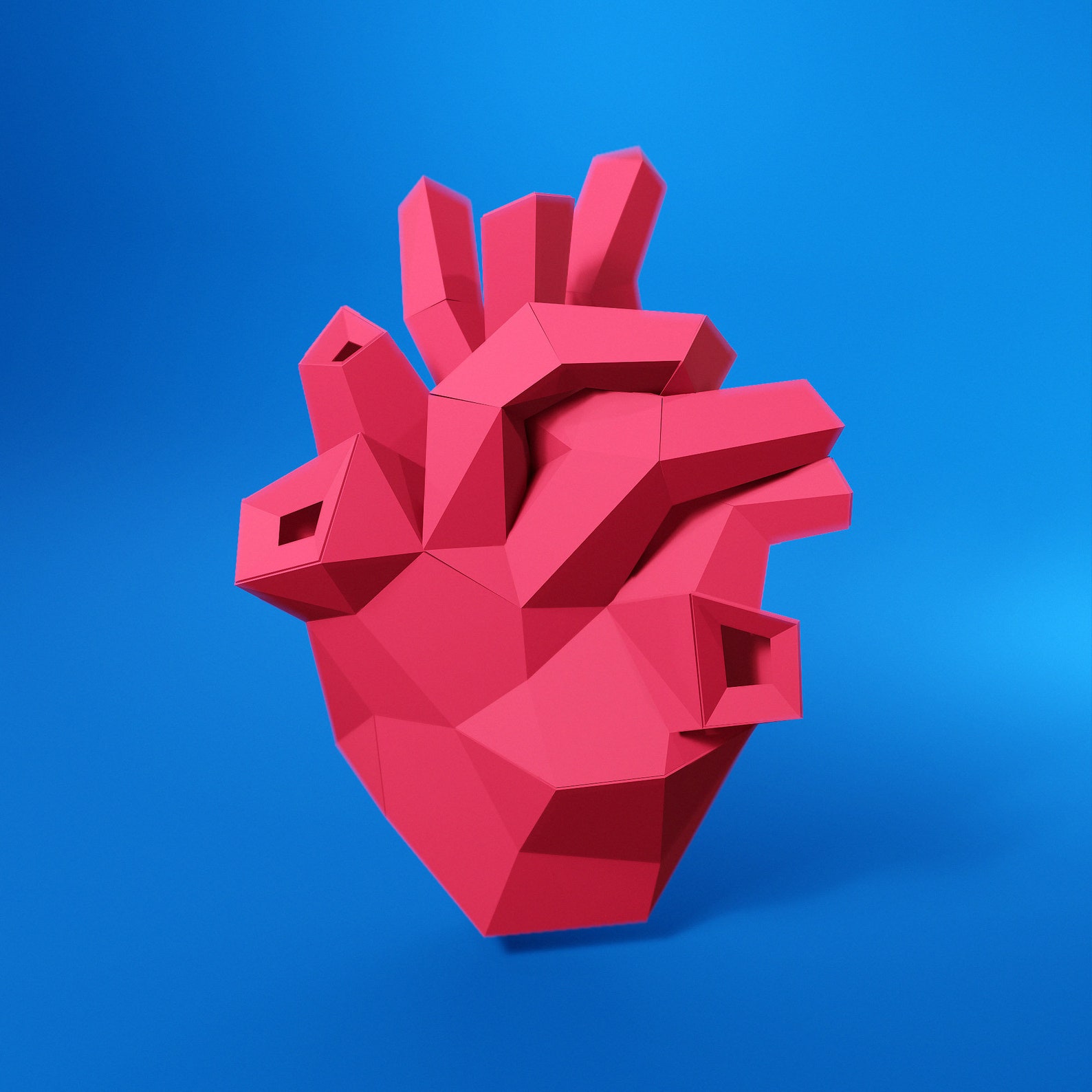 Papercraft 3D REAL ANATOMICAL HEART Pepakura Pdf Template Low - Etsy