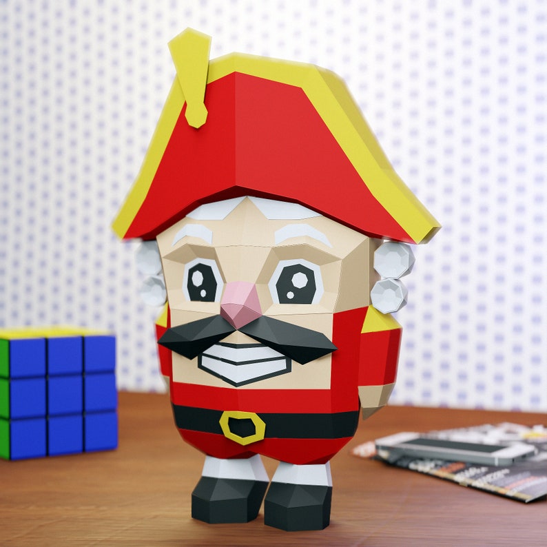Papercraft 3D NUTCRACKER CHRISTMAS TOY Low Poly Paper - Etsy