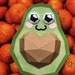 Papercraft 3D AVOCADO LOVER GIFT Low Poly Paper Sculpture Diy Heart ...