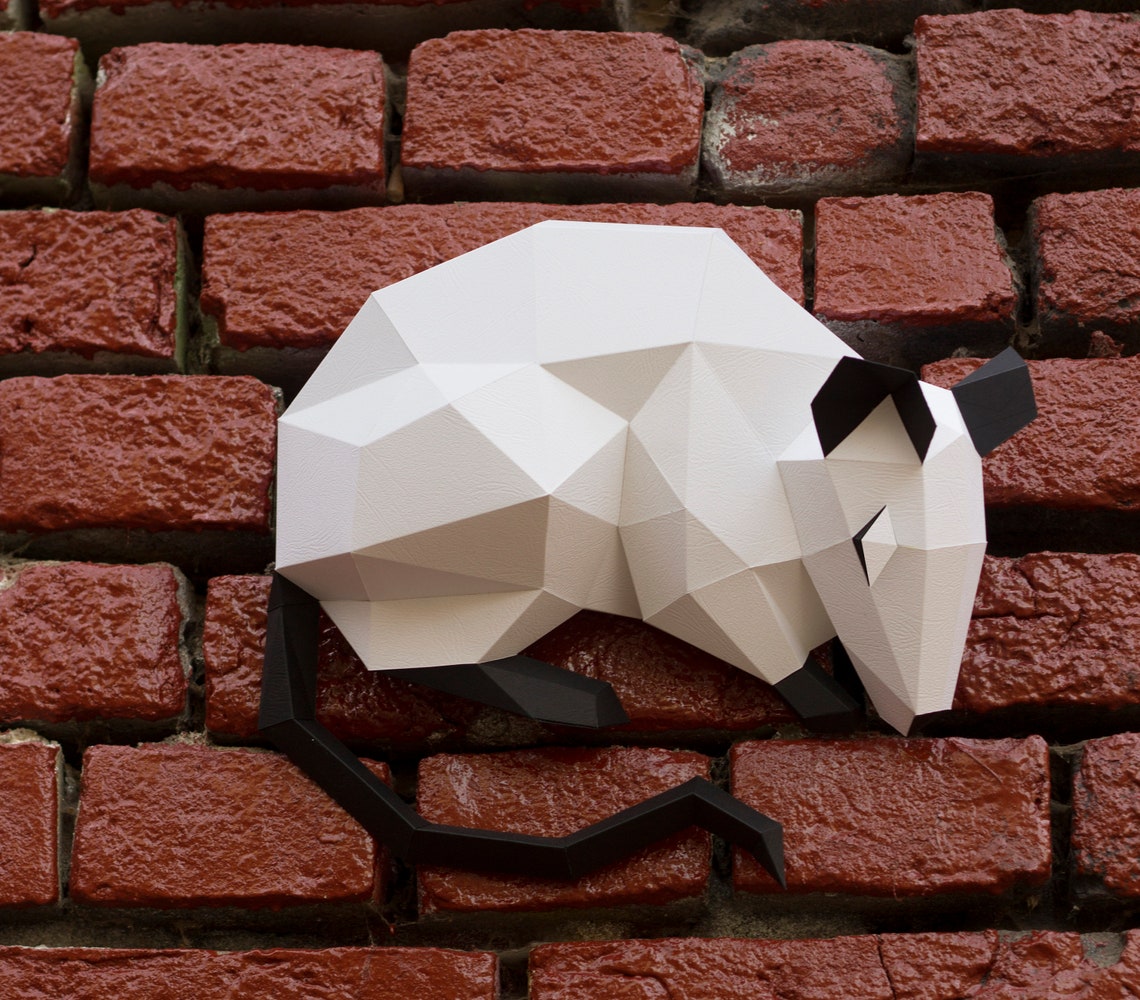 Papercraft 3d RAT MOUSE SET Low Poly Paper Sculpture Diy Gift | Etsy