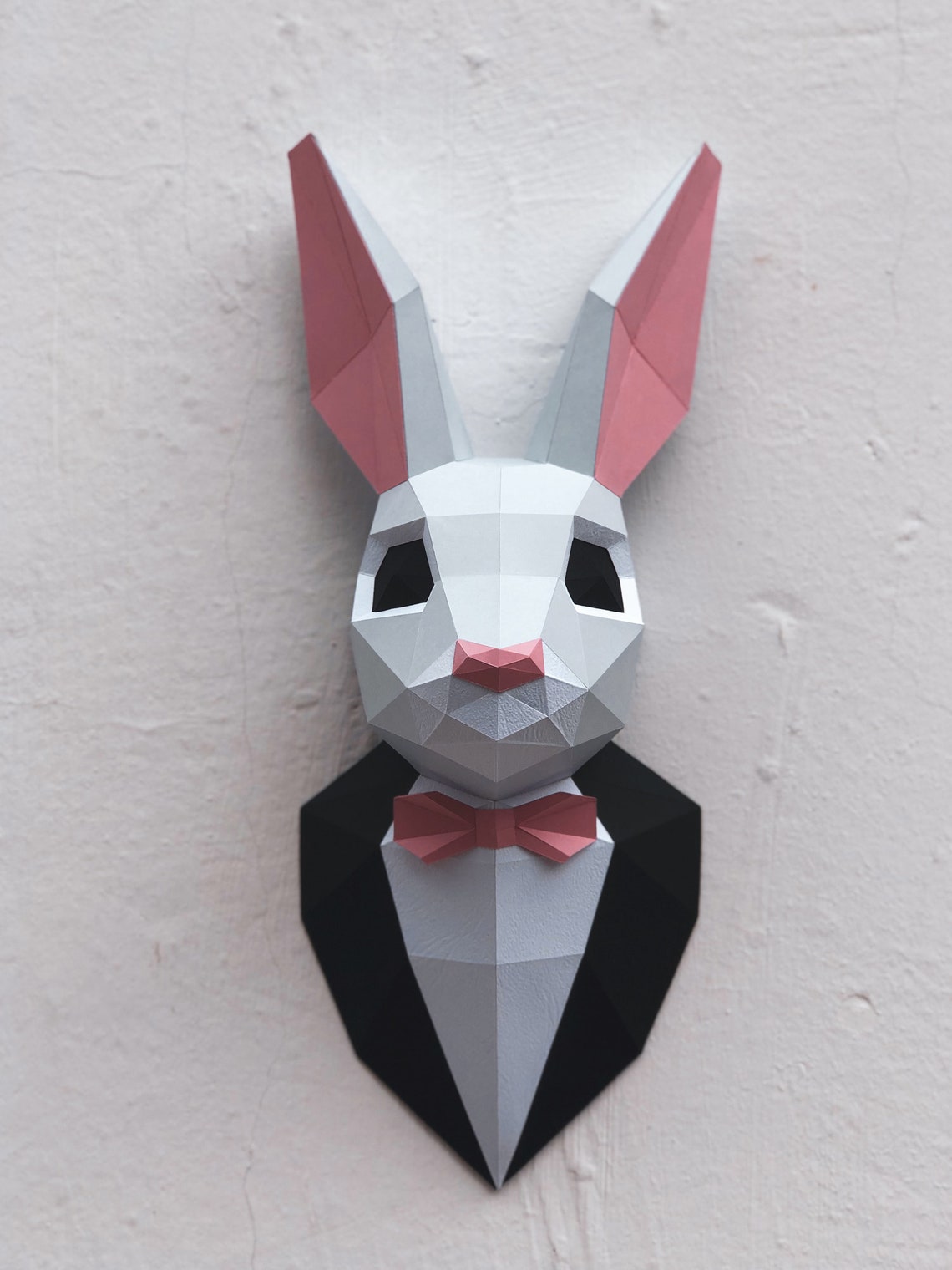 Papercraft 3D RABBIT BUNNY in SUIT Pepakura Low Poly Paper - Etsy