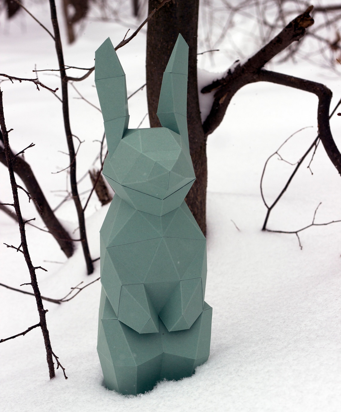 Papercraft 3d SMALL RABBIT BUNNY 3D Low Poly Paper Sculpture - Etsy