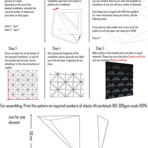 Papercraft 3D INSTALLATION TRIANGLES 2 Version Templates Pepakura Low ...