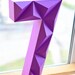 Papercraft 3D SEVEN 7 NUMBER Birthday Party Decor Pepakura Low Poly ...