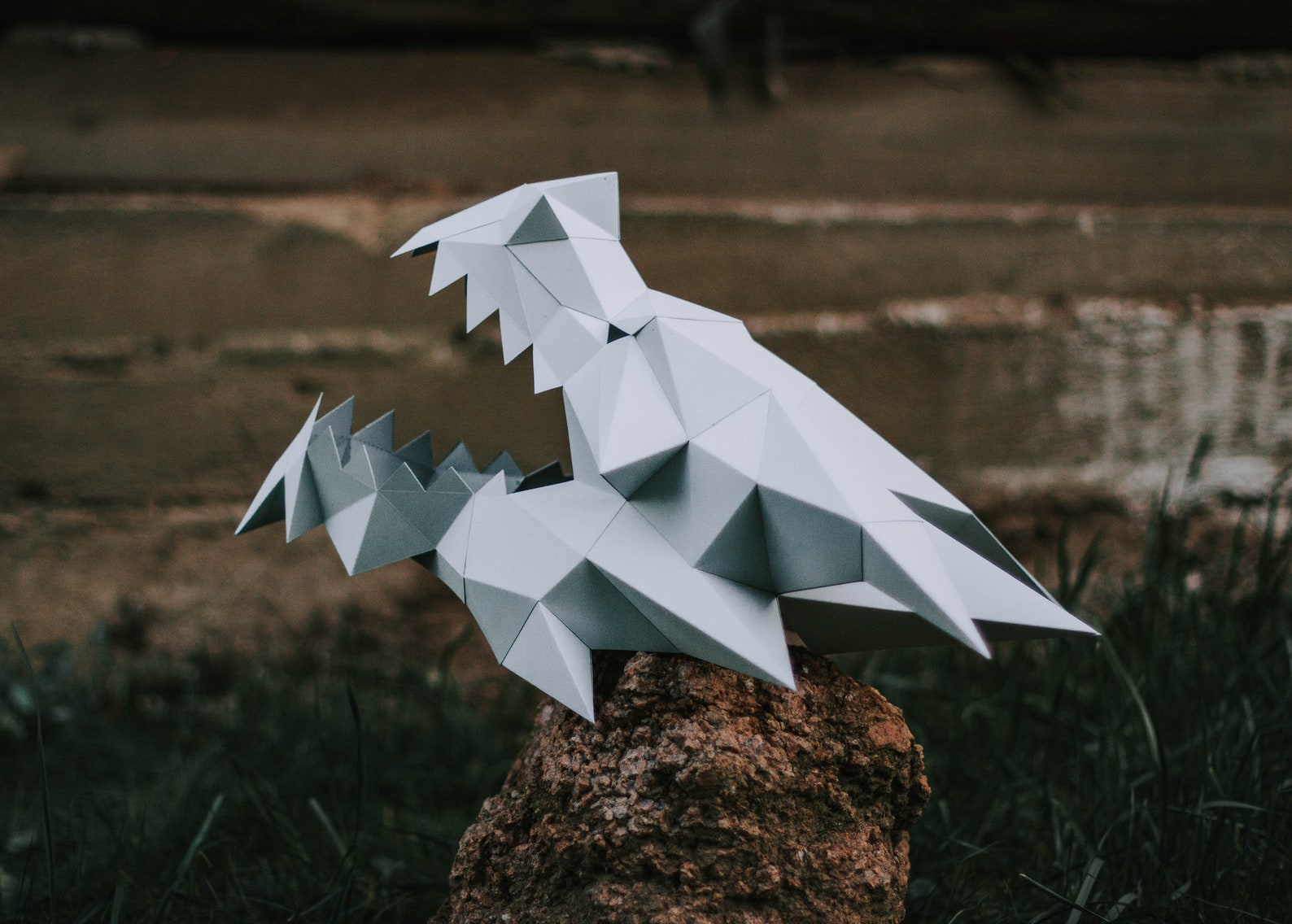 Papercraft 3D DRAGON HELMET MASK Fantasy Animal Halloween - Etsy