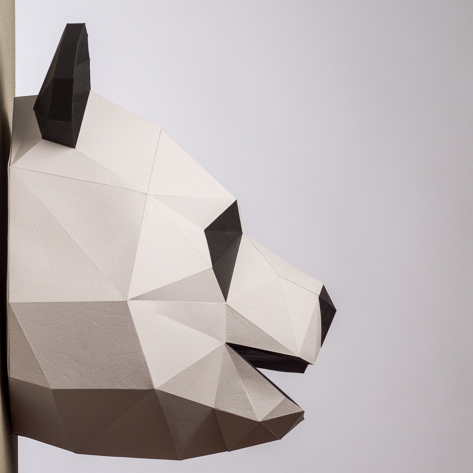 Papercraft 3D PANDA BEAR HEAD Simple Pepakura Low Poly Paper - Etsy