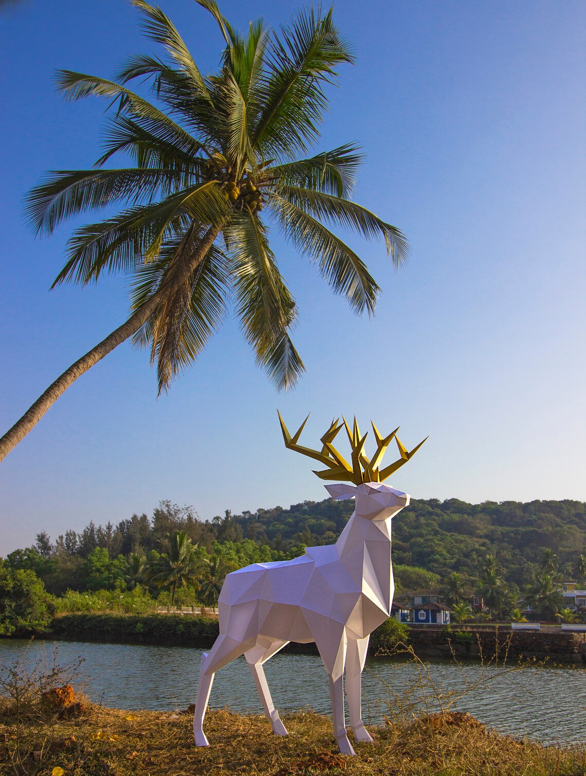 Papercraft 3D ROYAL DEER pepakura Pdf paperfreak template Low - Etsy México