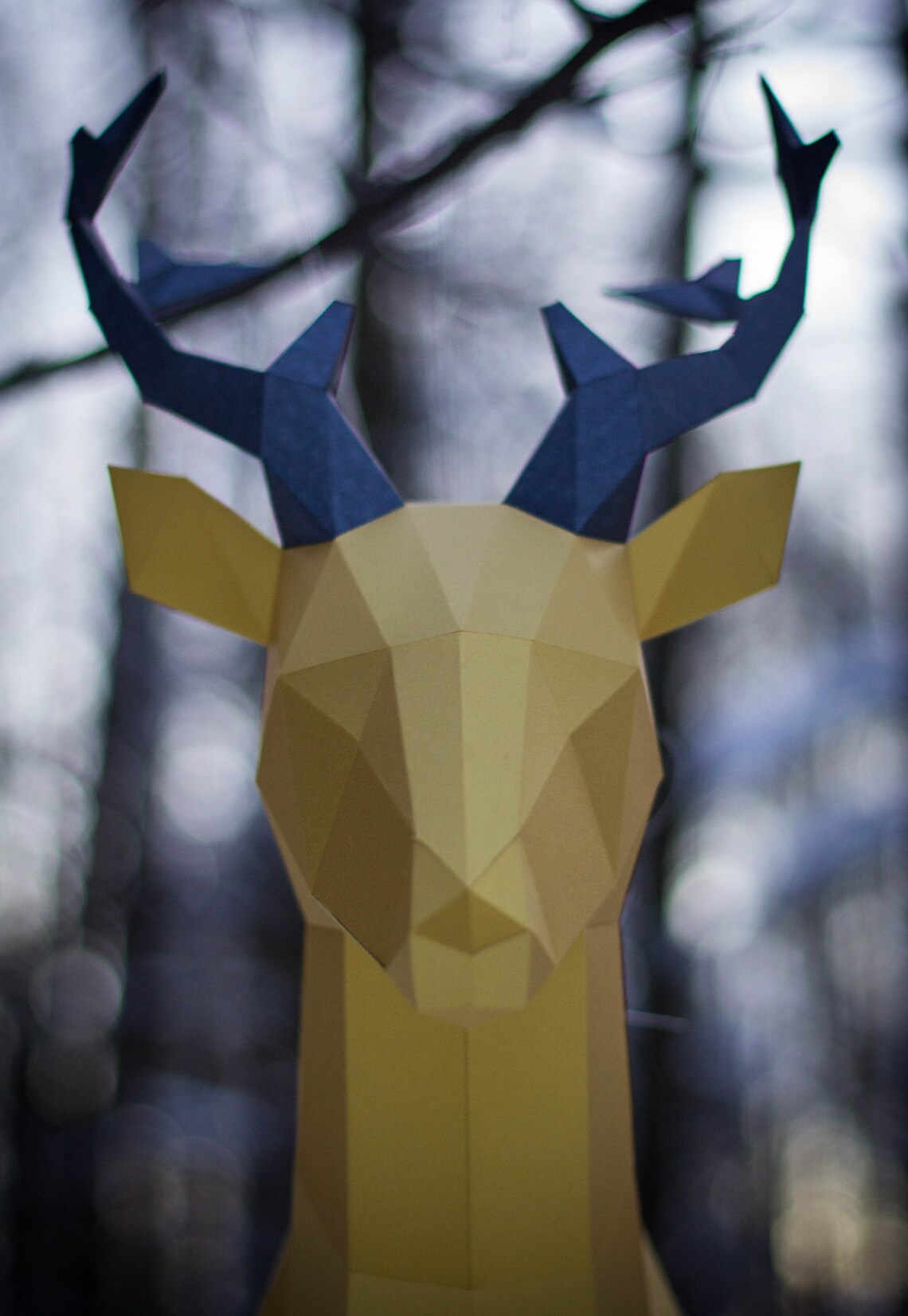 Papercraft 3D FLYING DEER Christmas Low Poly Paper Sculpture - Etsy