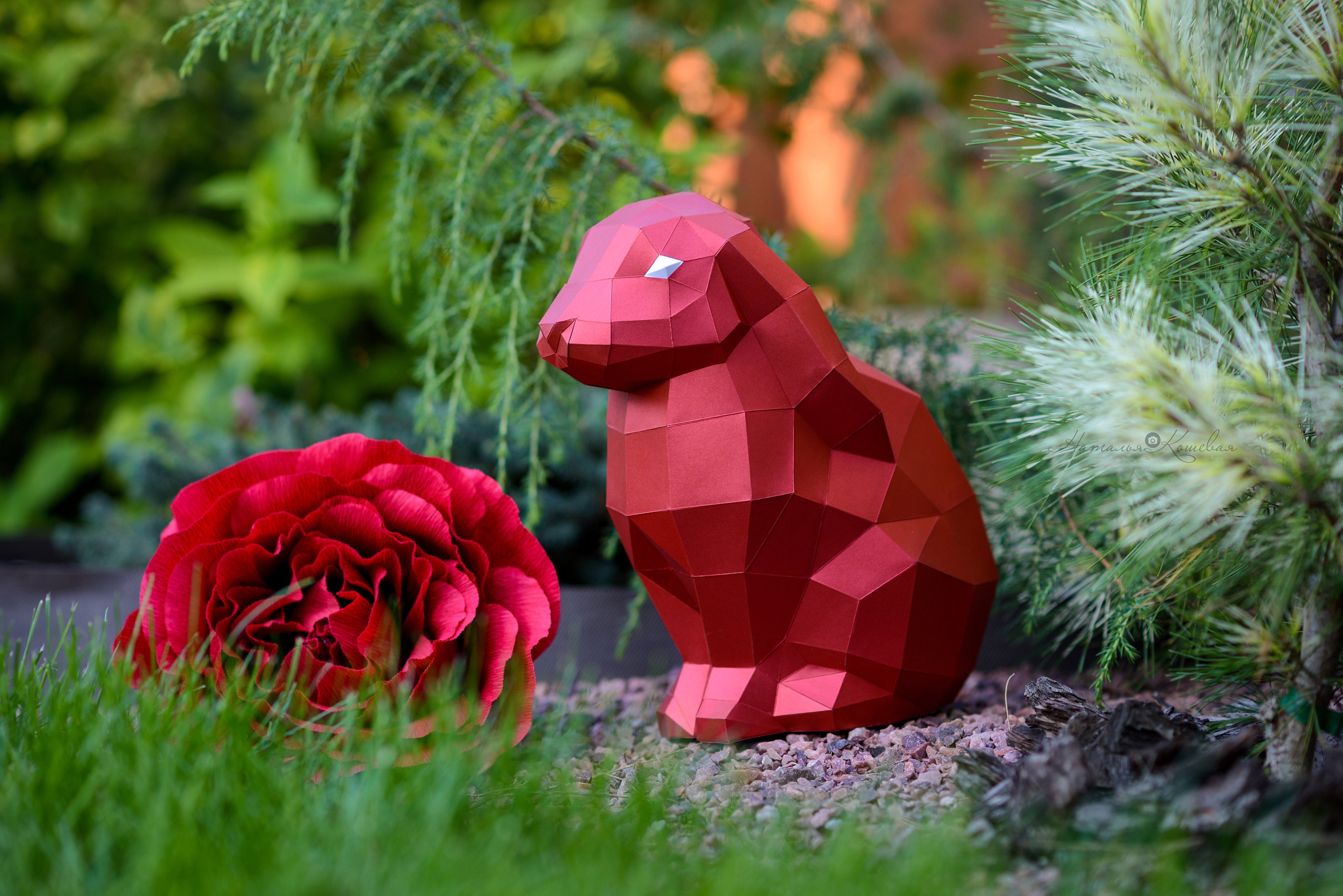 Papercraft 3d SITTING RABBIT BUNNY 3D Low Poly Paper Sculpture - Etsy ...