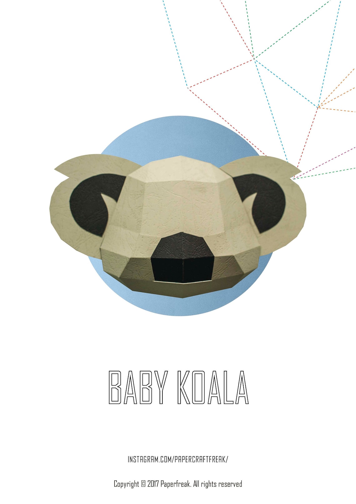 Papercraft 3d BABY KOALA Pepakura Small Australian Animal - Etsy