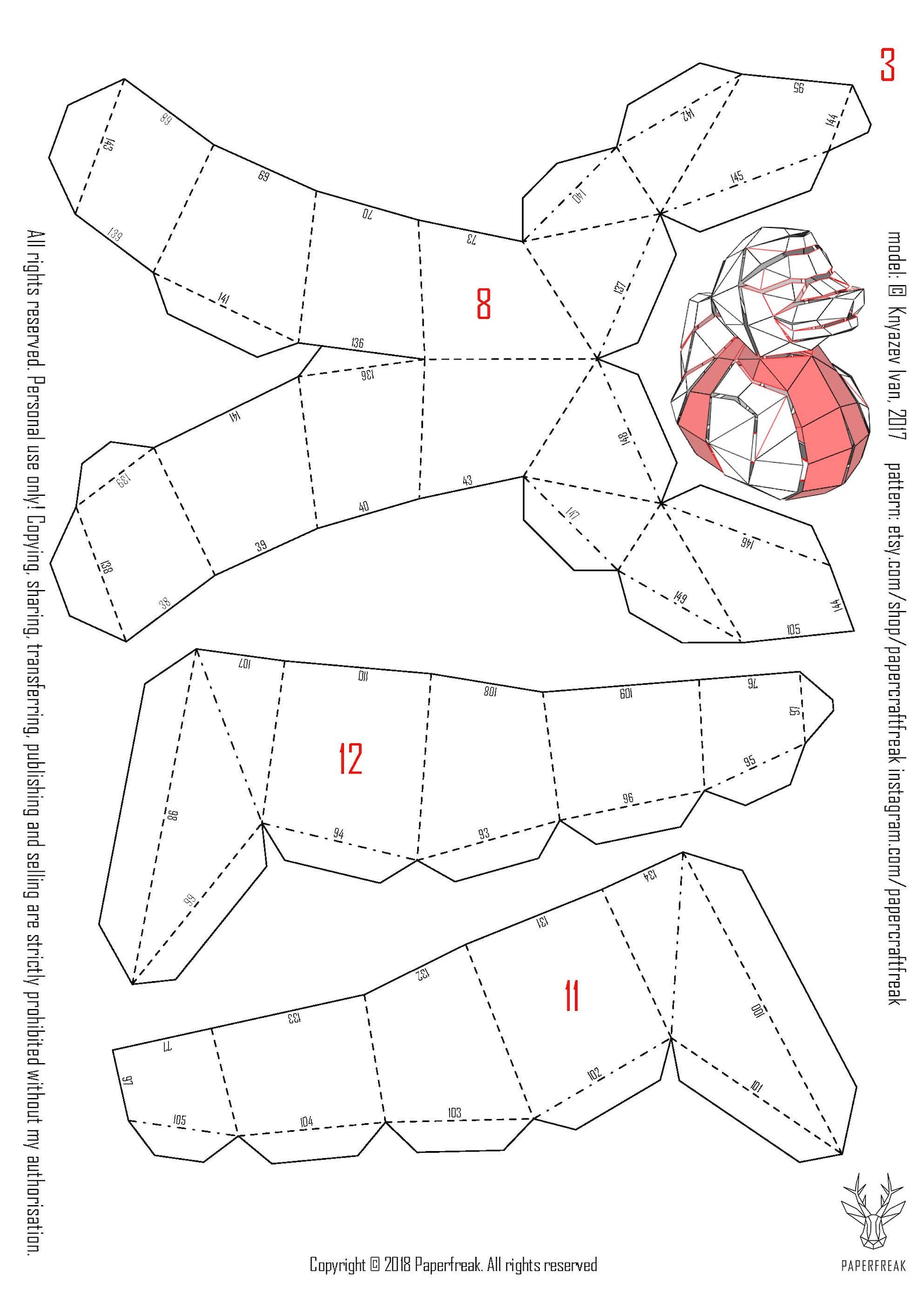 Papercraft 3D DUCK TOY Low Poly Paper Sculpture DIY Gift Decor | Etsy