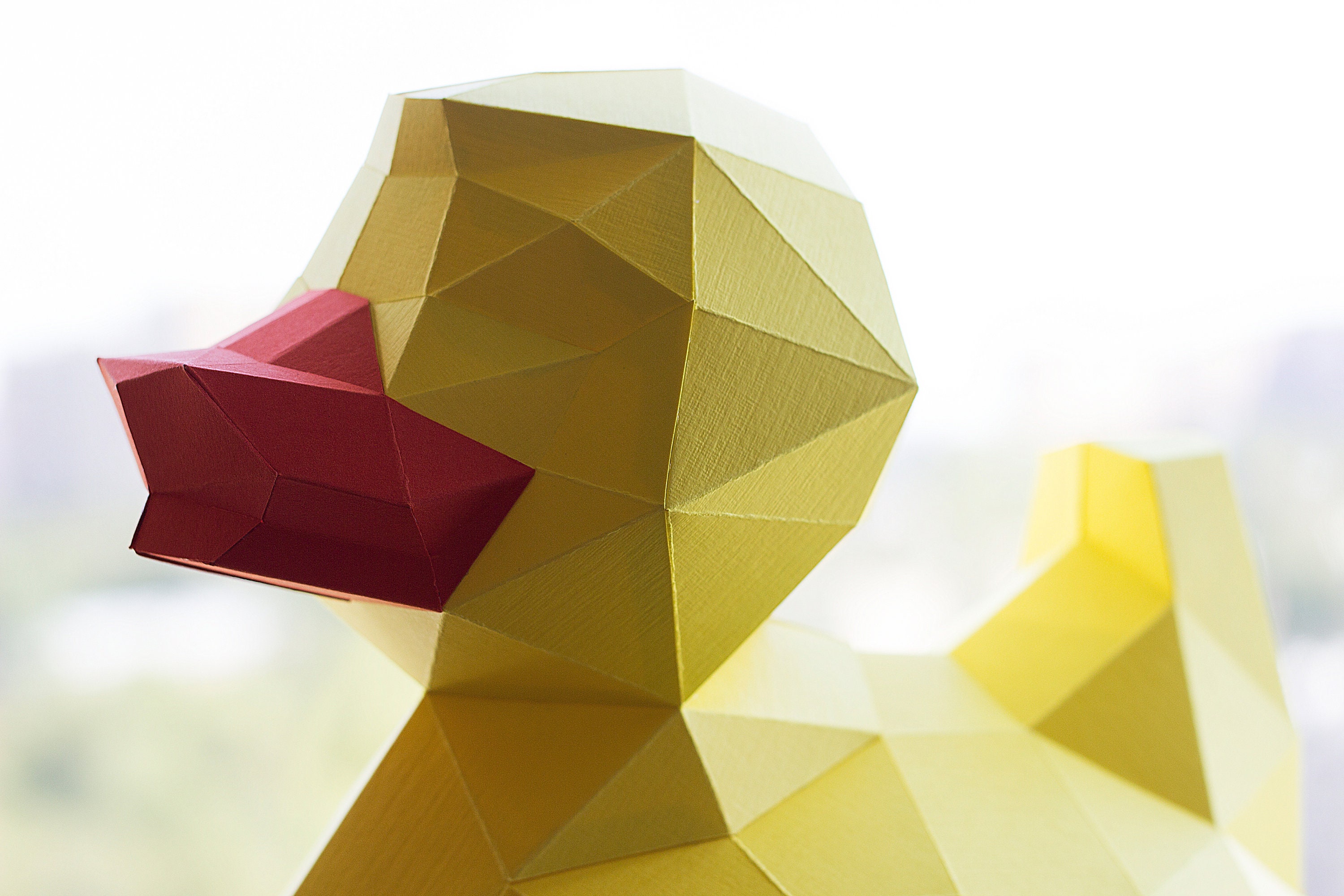 Papercraft 3D DUCK TOY Low Poly Paper Sculpture DIY Gift Decor - Etsy