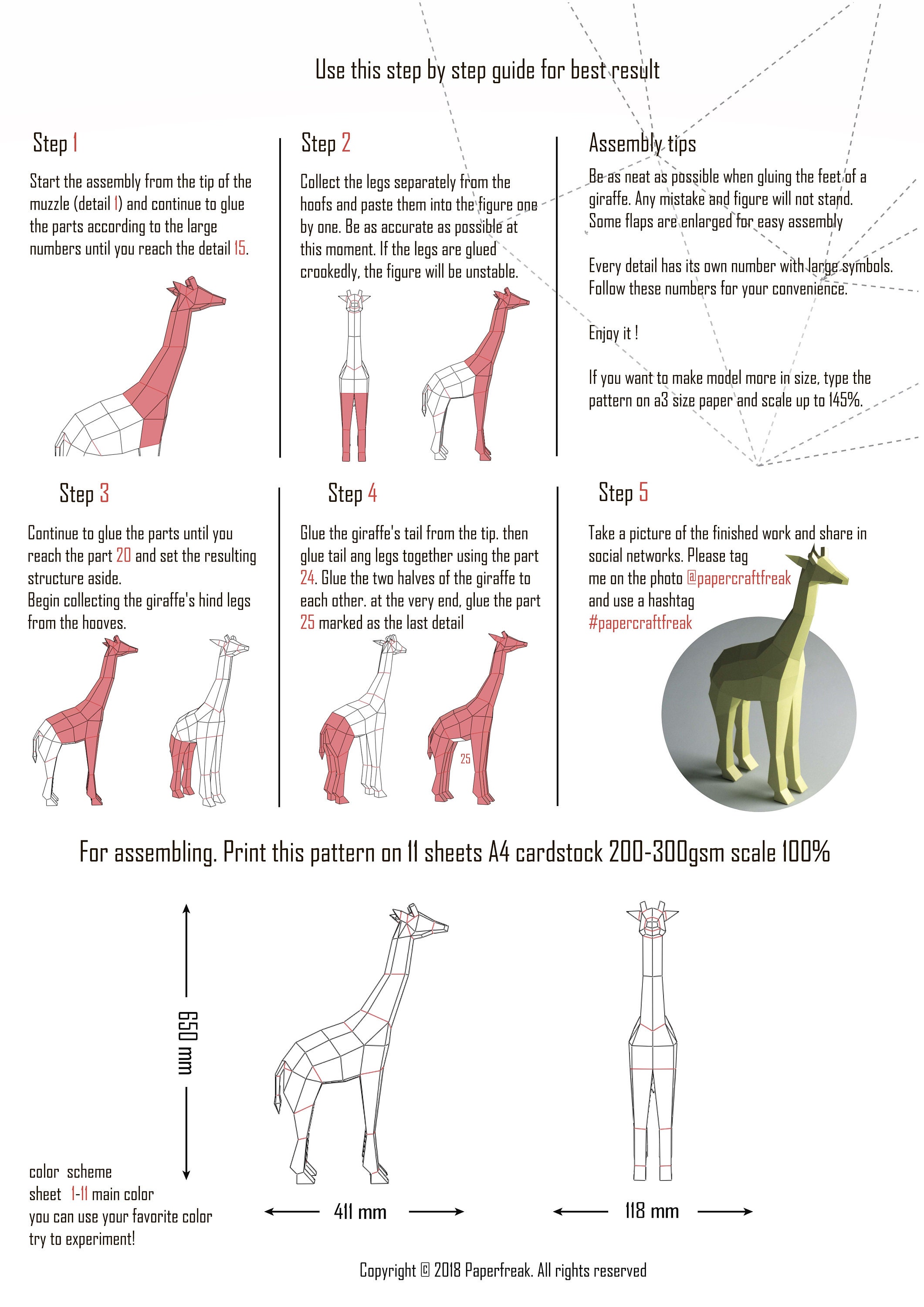 Papercraft 3D AFRICA ANIMAL 4 in 1 Elephant Rhino Gorilla - Etsy