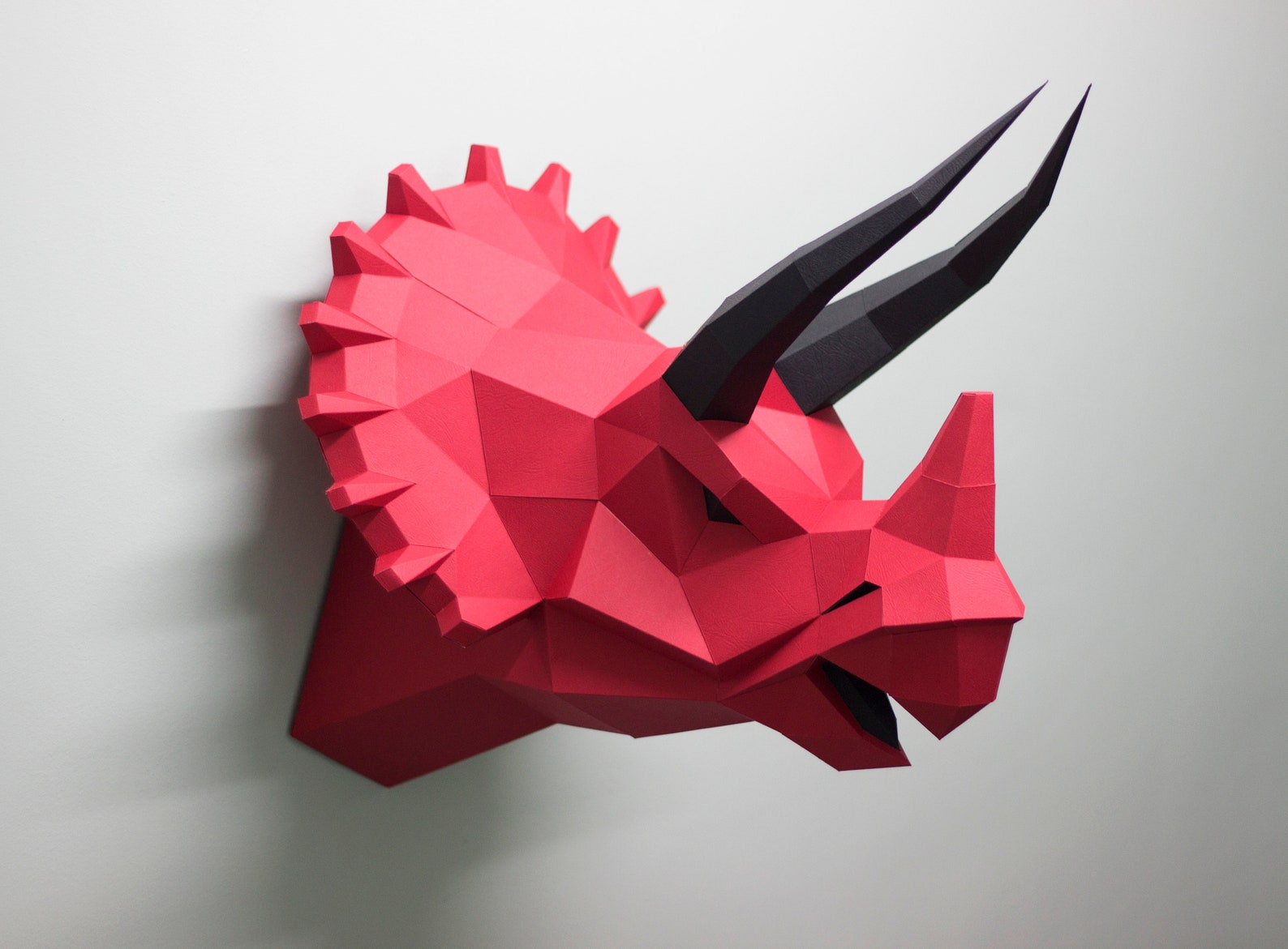 Papercraft Dinosaur TRICERATOPS HEAD 3D Low Poly Paper | Etsy