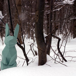 Papercraft 3d SMALL RABBIT BUNNY 3D Low Poly Paper Sculpture Diy Gift ...
