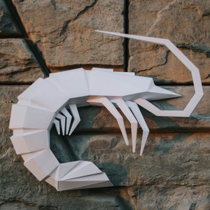 Papercraft 3d SHRIMP Pepakura PRAWNS Sea Food Creatures Animal ...
