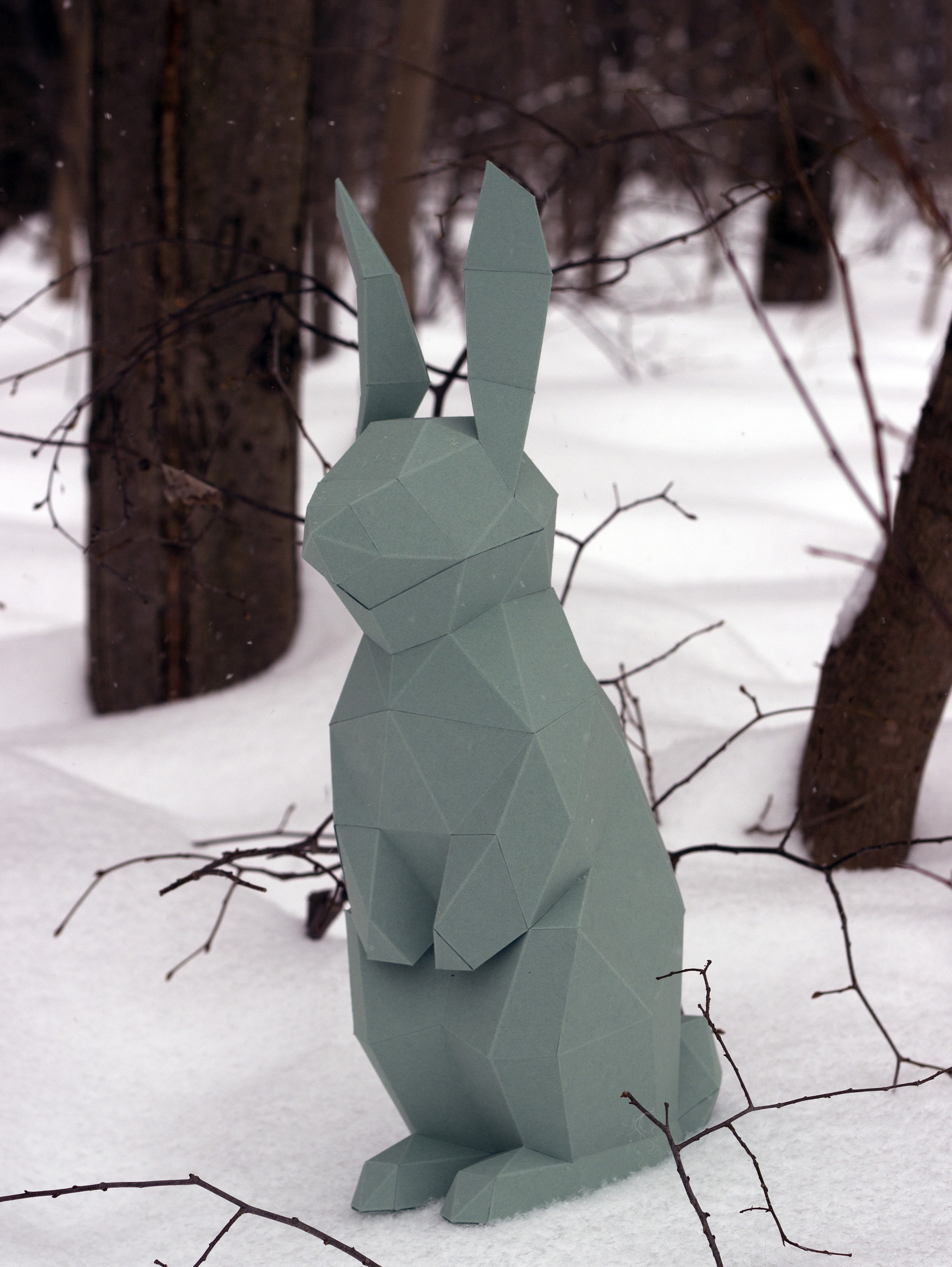 Papercraft 3d SMALL RABBIT BUNNY 3D Low Poly Paper Sculpture - Etsy Canada