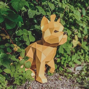 Papercraft 3d YORKSHIRE TERRIER Dog Puppy Low Poly Paper Sculpture Diy ...