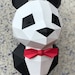 Papercraft 3D PANDA BEAR in SUIT Pepakura Low Poly Paper Sculpture Diy ...