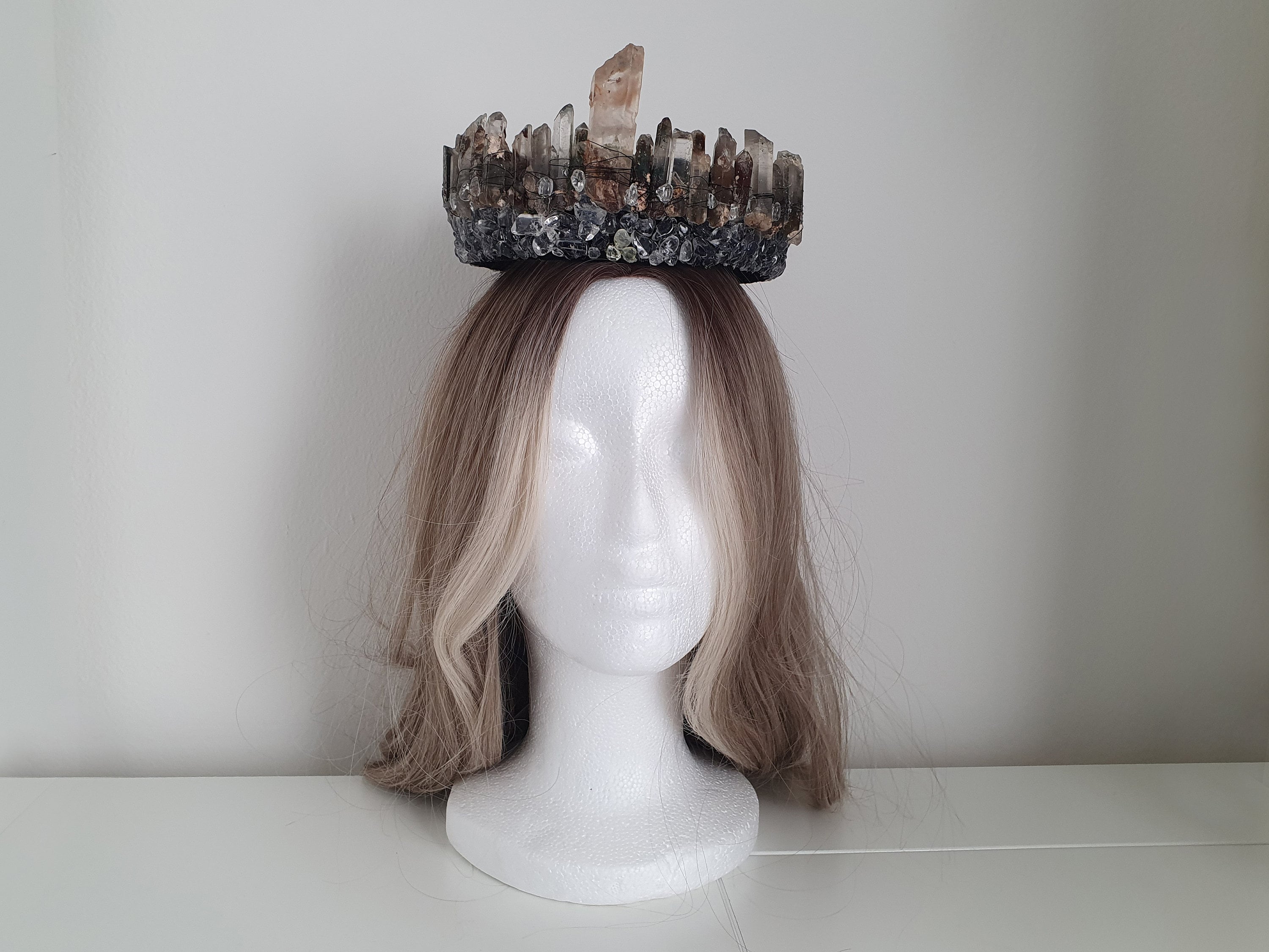 Real Smoky Natural Quartz Crown Handcrafted Gothic Magic - Etsy