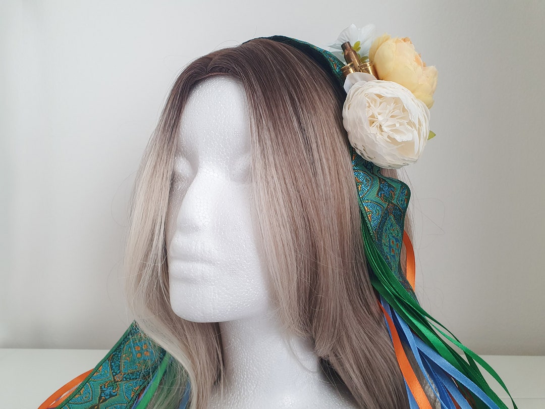 Luxury Flower Ukrainian Floral Crown Folk Head Attire Traditional Vinok ...