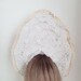 White Traditional Slavic Headwear Beige Original Handmade Tiara Chinese ...