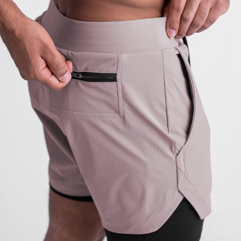 Men's Gym Training 2 in 1 Sports Shorts With Pockets - Etsy