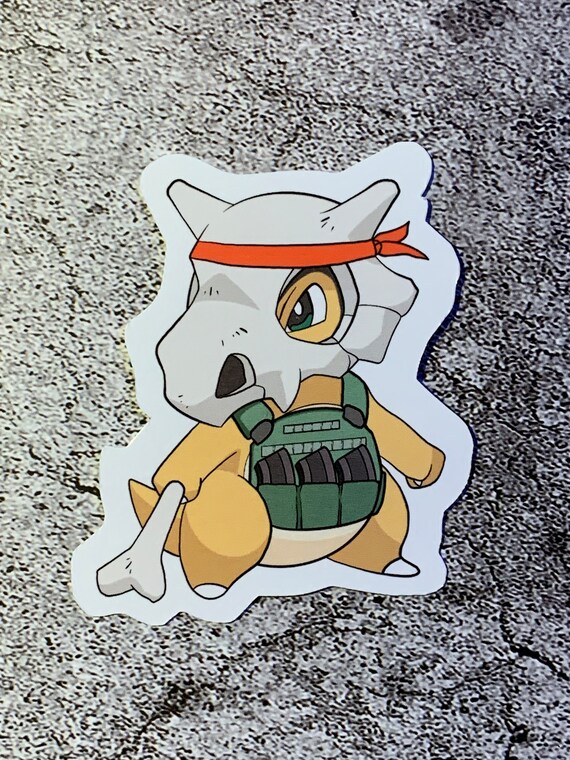 Cubone Tactical Rambo Sticker - Etsy