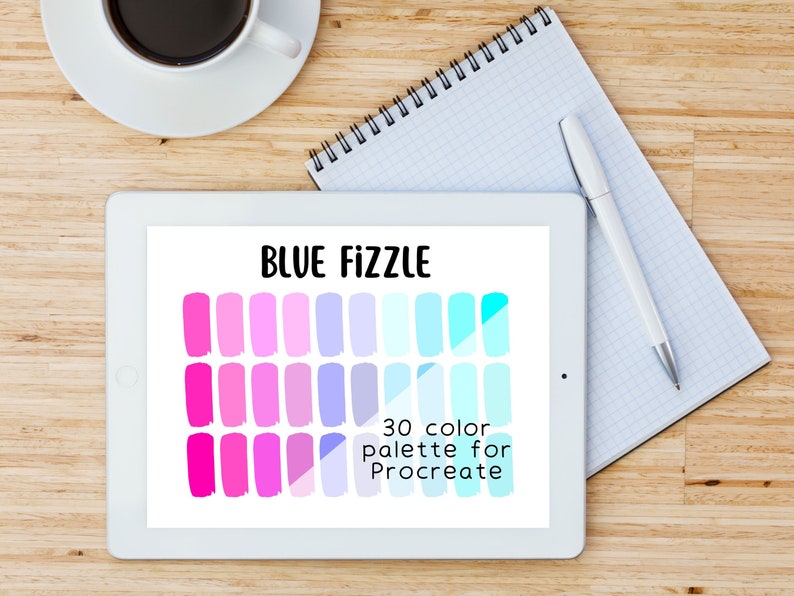 Vibrant Procreate Color Palette, 30 Bright Colors for Digital Design ...