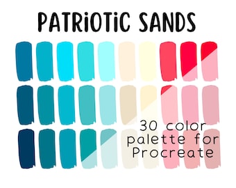 Muted Tropics Procreate Color Palette, 30 Bright Colors for Digital ...