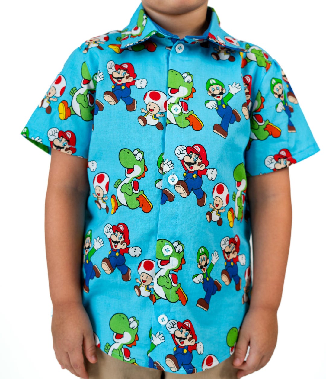Boys Super Mario Button up Shirt - Etsy