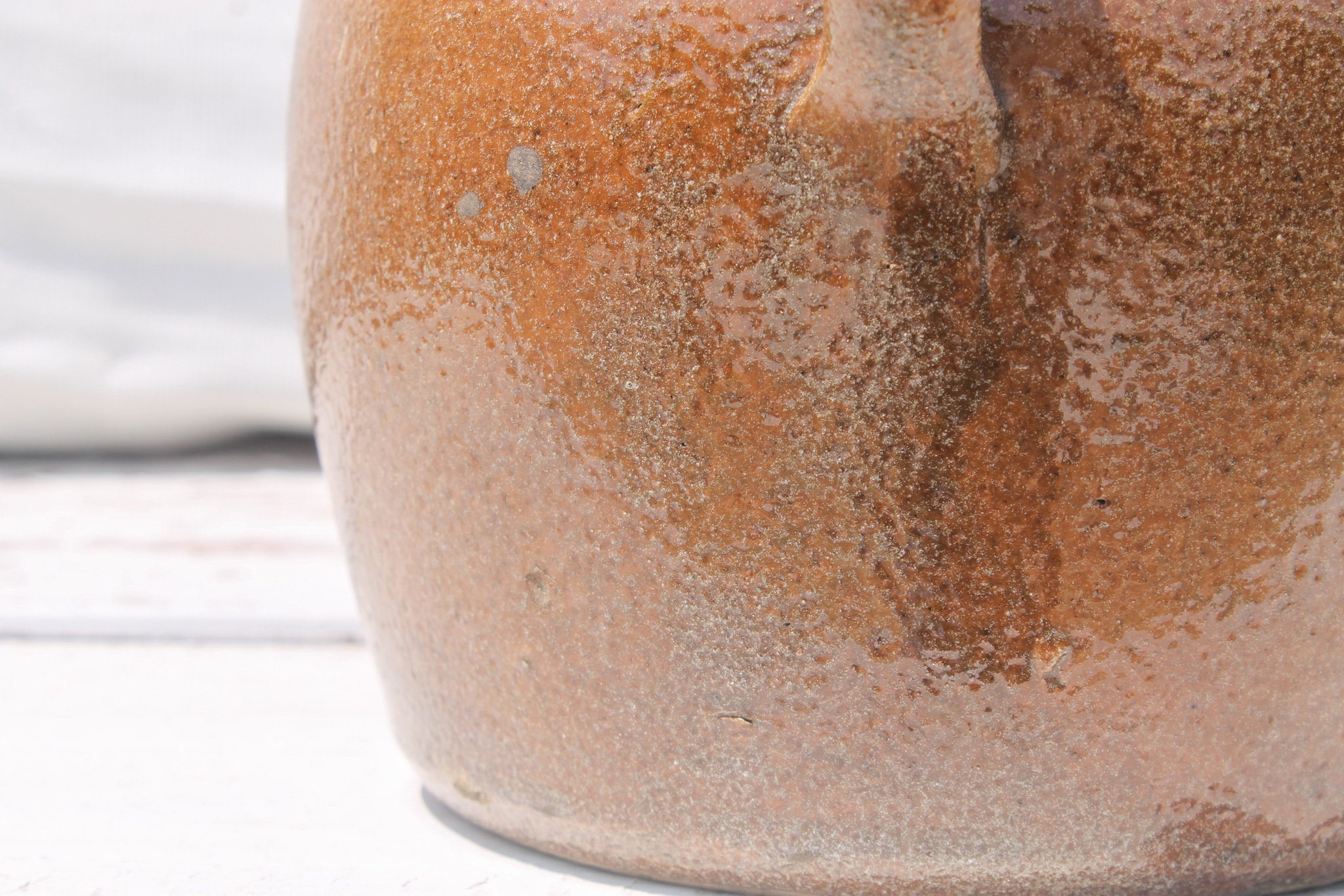 Antique French Brown Glazed Vessel, Confit Pot, France Stoneware ...