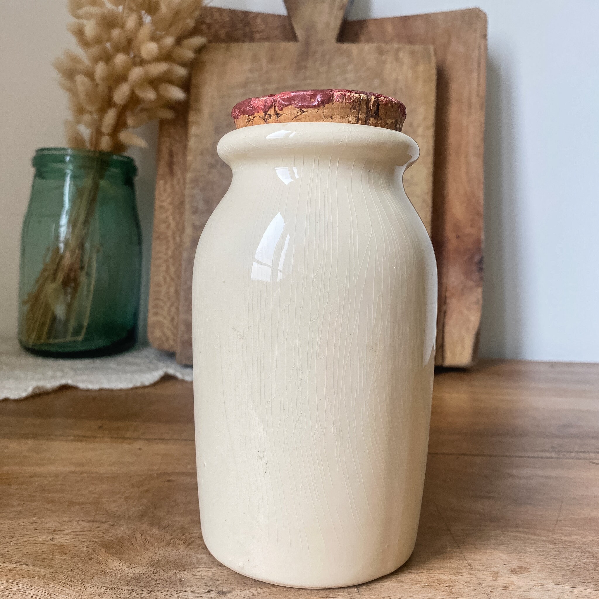 Vintage French Dijon Mustard Jar, Ceramic Ivory Maison Bornier Moutarde ...