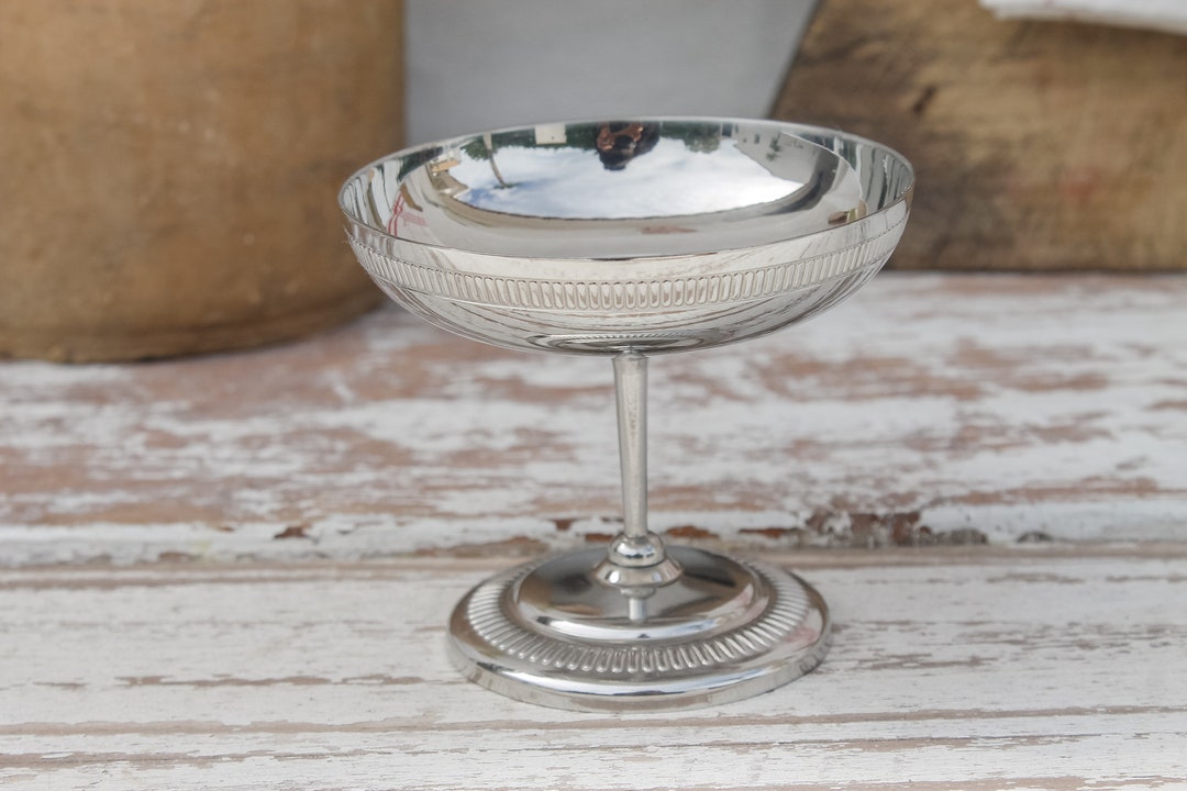 Vintage Stainless Steel Inox Ice Cream Dessert Bowl Stemmed Cup ...