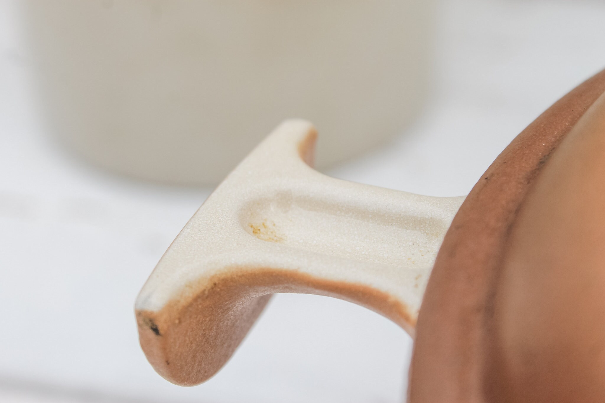 Vintage French Le Creuset "la Mama" Enzo Marie Gradient Light Brown ...