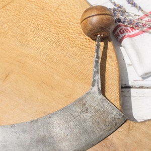 Vintage 1950s French Vintage Mezzaluna Herb Rocking Chopper Cleaver ...