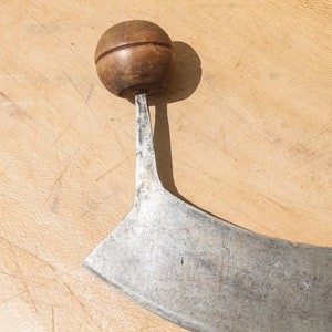 Vintage 1950s French Vintage Mezzaluna Herb Rocking Chopper Cleaver ...