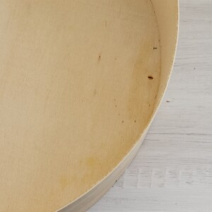 Large French Vintage Round Wood Cheese Box With Illustration Fromagerie ...