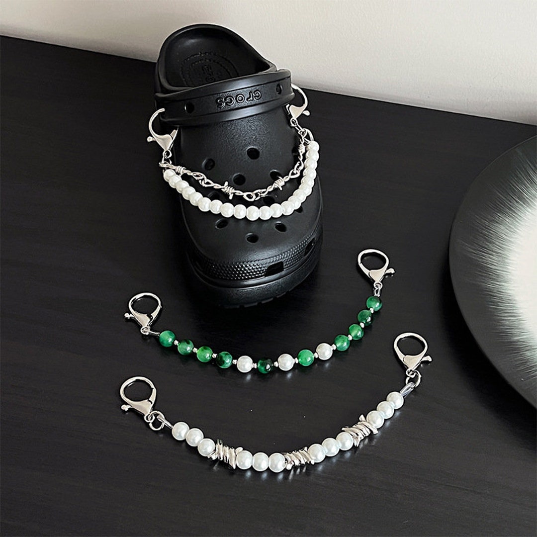 Shoe Chain Charm,pearl Stye Cool Strap Chain Punk Hiphop Decoration ...