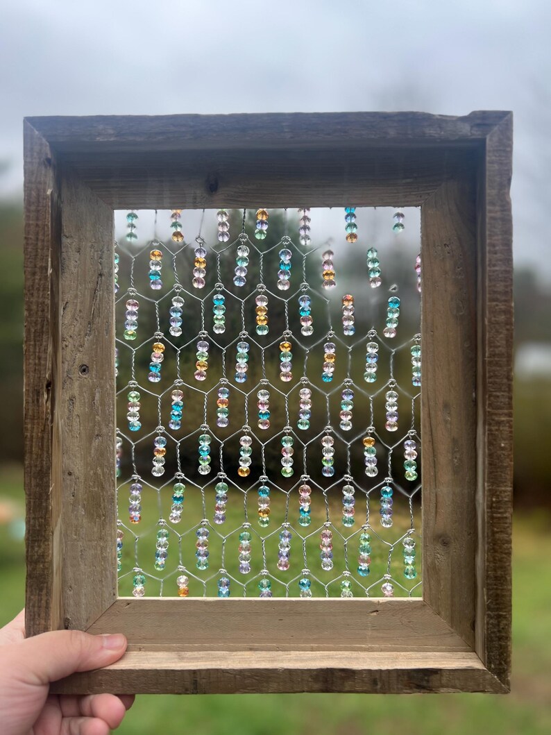 Chicken Wire Framed Suncatcher - Etsy