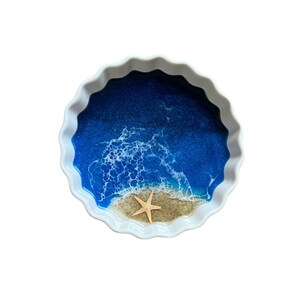 Ring Dish. Trinket Tray. Ocean Resin Art. Ocean Waves. Gift. Hostess ...