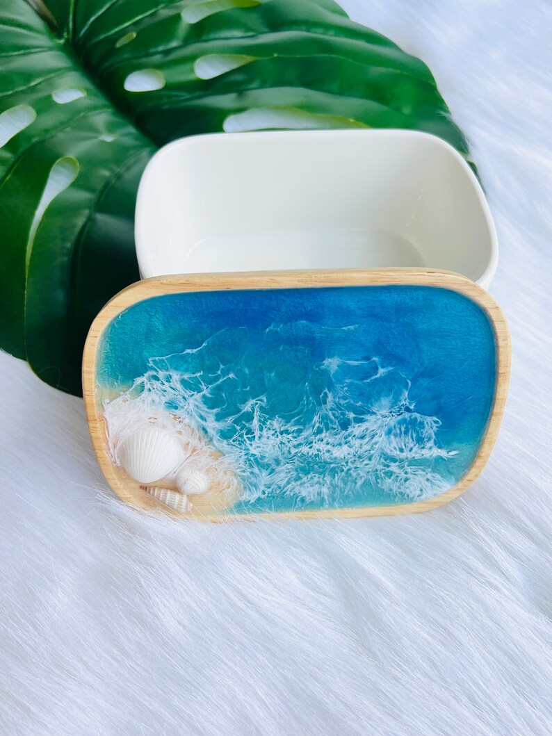 Butter Dish. Butter Dish With Lid. Ocean Resin Art. Ocean - Etsy