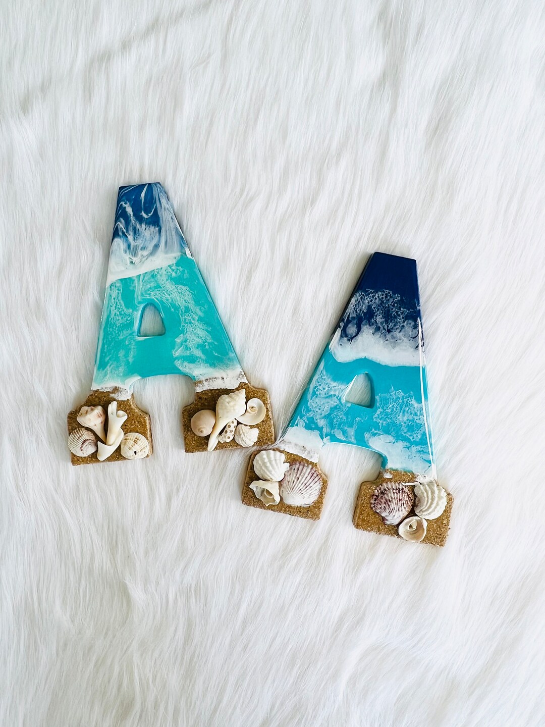 Resin Beach Letter: Custom Coastal Decor With Seashells - Etsy