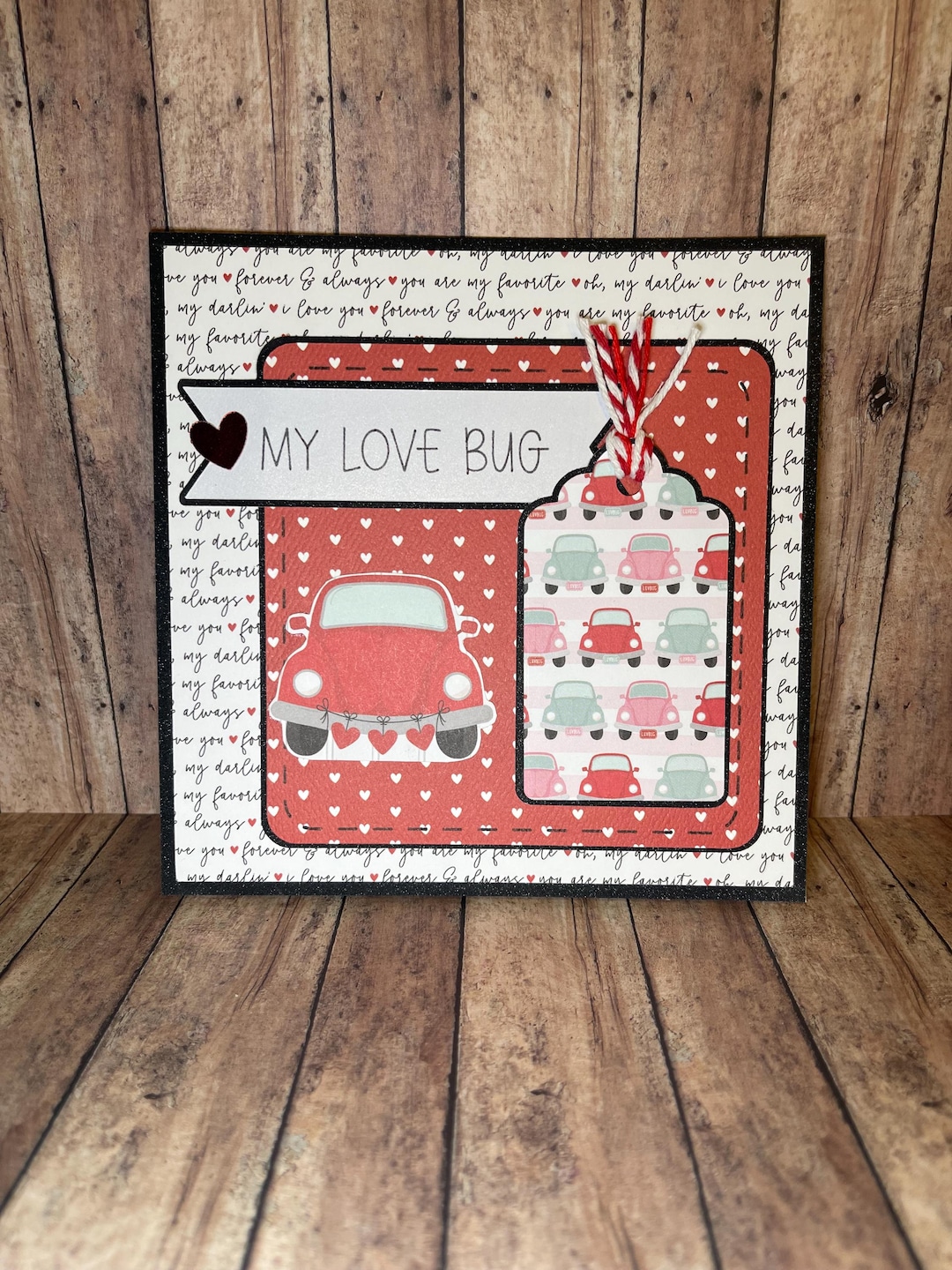 My Love Bug Handmade Greeting Card - Romantic Anniversary & Valentine's ...