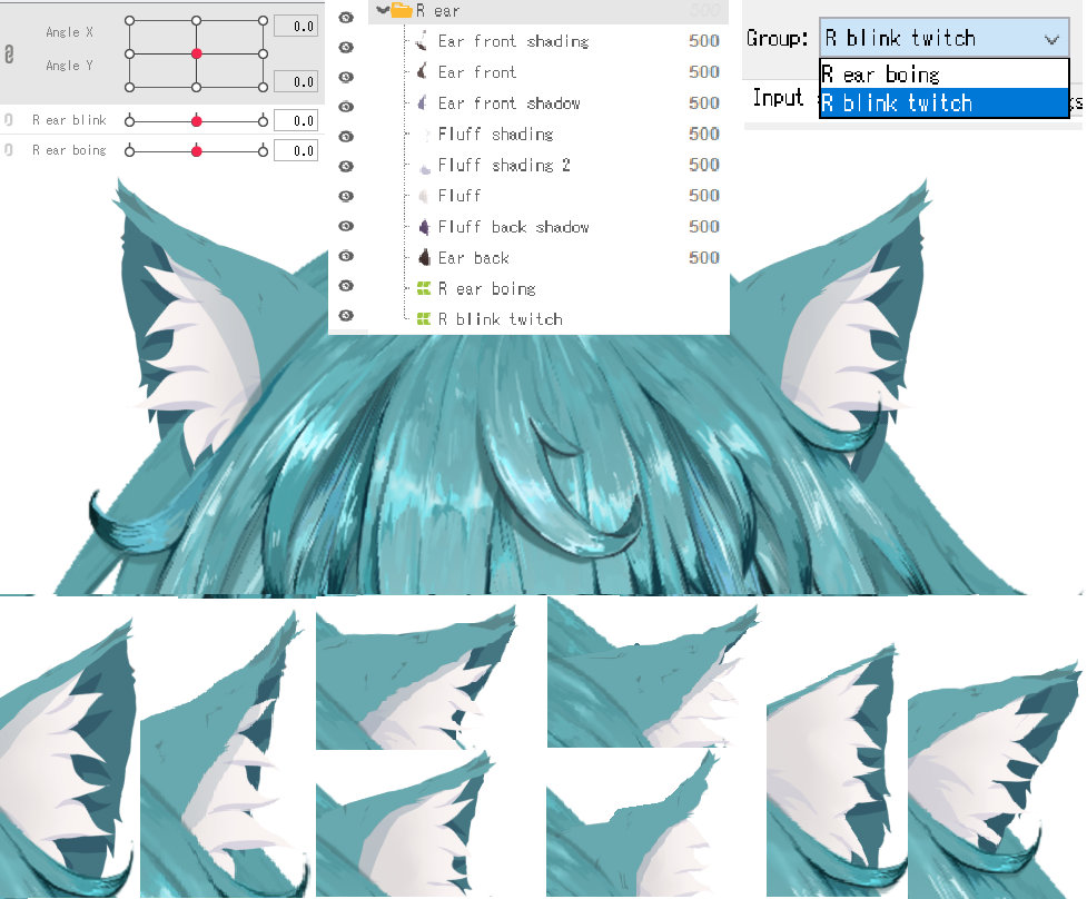 Fancy Fluffy Ear Rigged for Live2d Vtube Model Become a Cat Boy or Cat ...