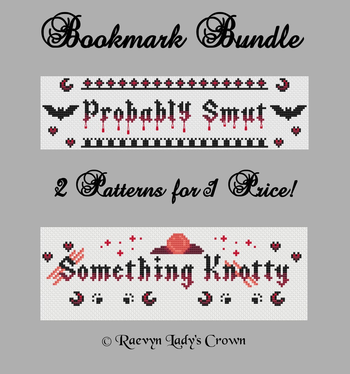 The Underworld Bundle - Bookmark PDF Cross Stitch Pattern Duo - Etsy