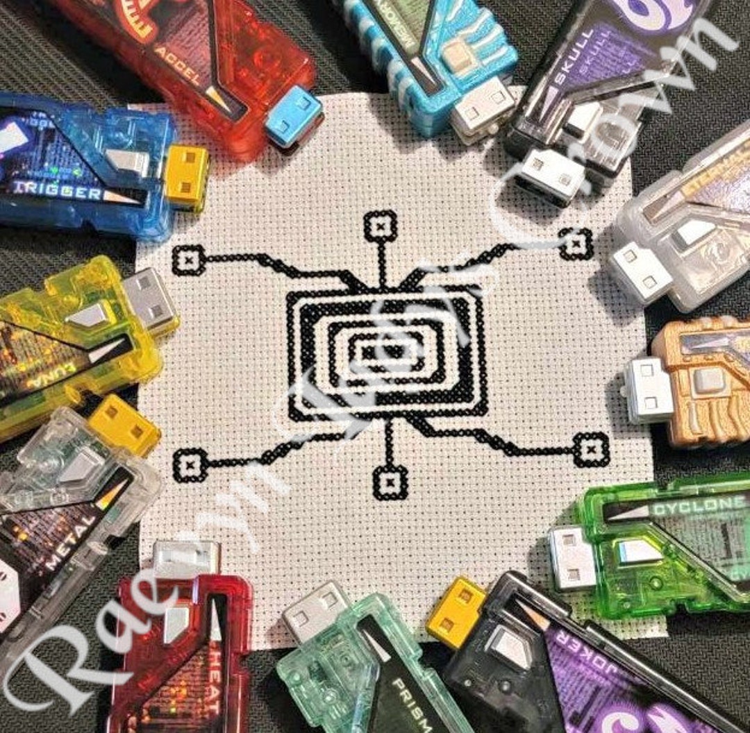 Kamen Rider W- Gaia Memory Connection Port Cross-stitch Pattern - Etsy