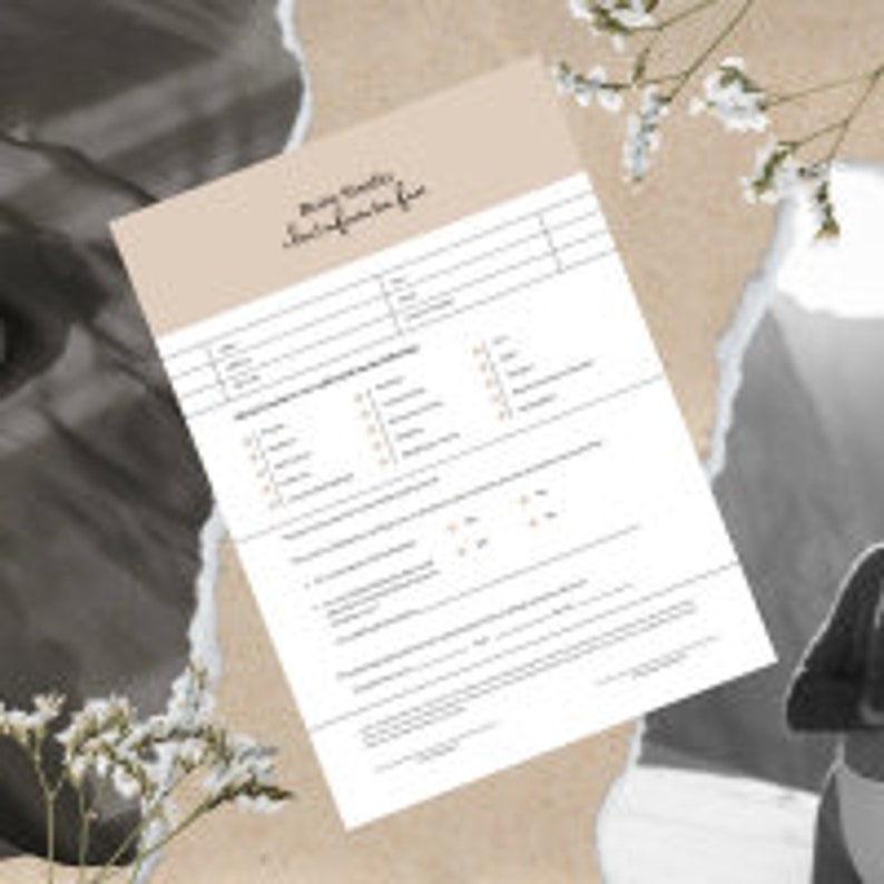 Editable Client Information, Canva Printable Customer Information ...