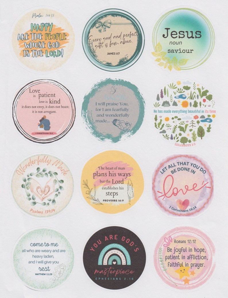 Christian Stickers | Scripture & Bible Verse Stickers | Christian ...